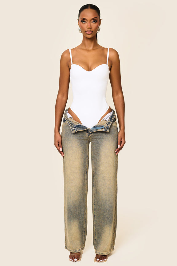 White Shapewear Bodysuit | Sculpting Bodysuit in White – marsthelabel