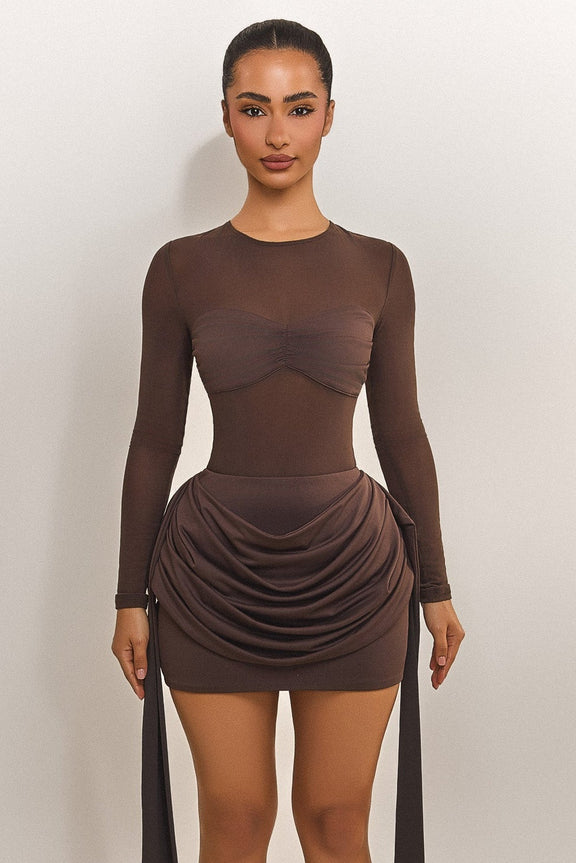 The Yara Bodysuit in Brown – marsthelabel
