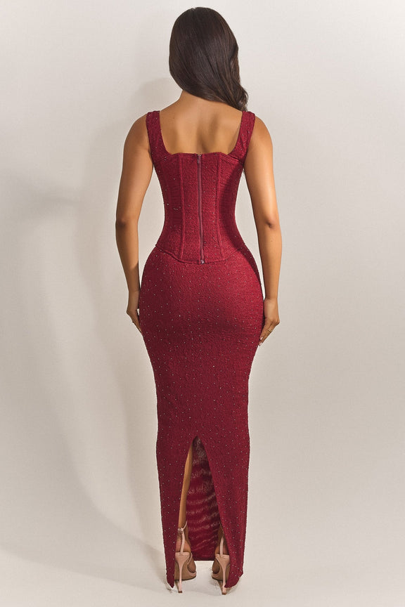 The Cinched Lace Maxi Set in Diamonte – marsthelabel