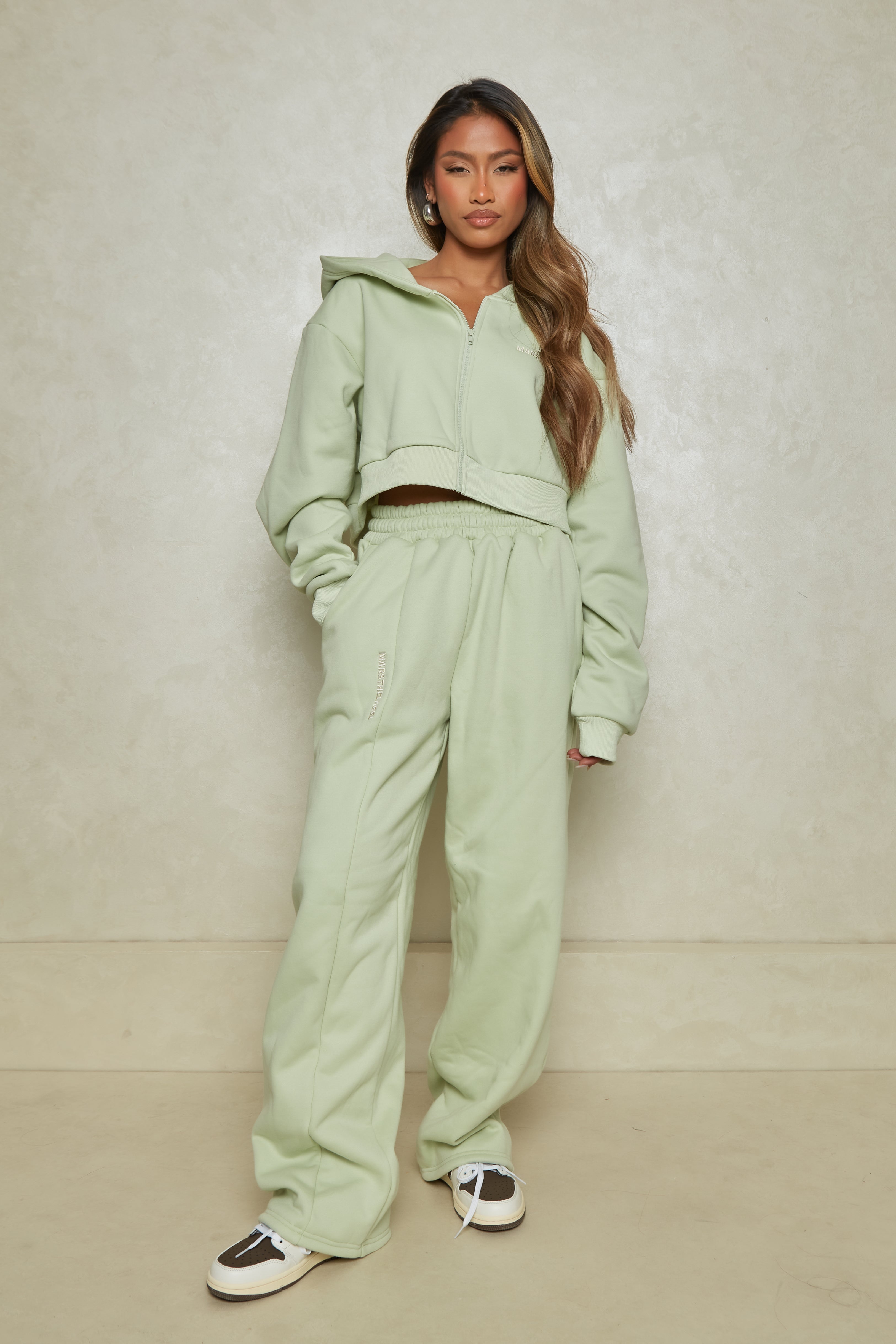 The Essentials Cropped Jacket in Sage – marsthelabel