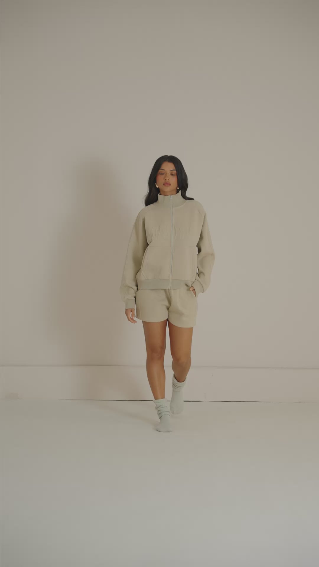 The Graphic Varsity Shorts - Stone – marsthelabel